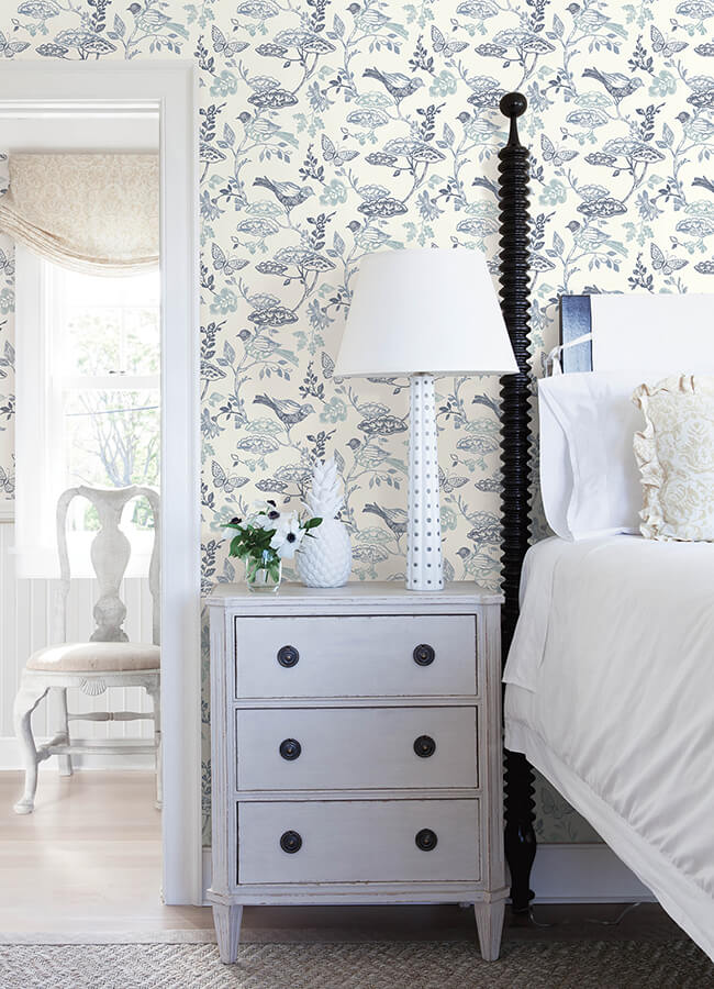 3125-72316 - Malmo Blue Trail Wallpaper - by Chesapeake