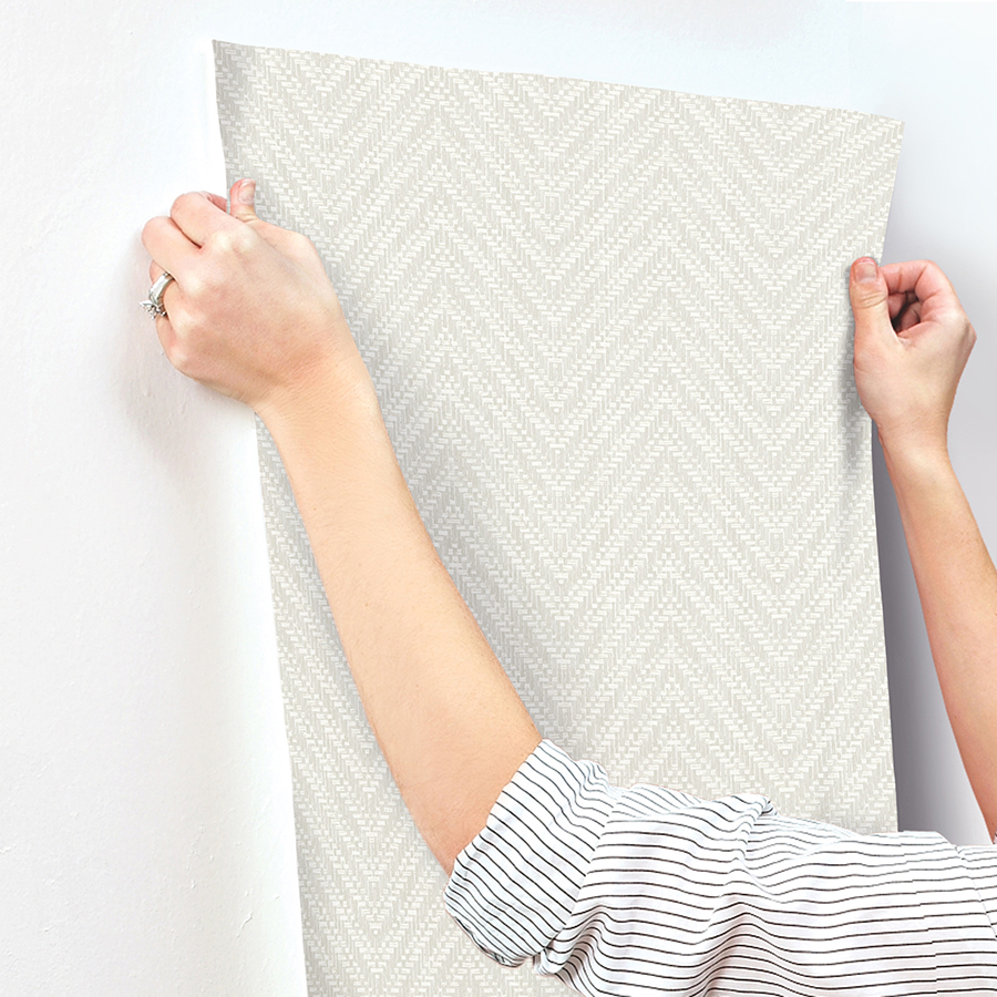 4122-26651 - Glynn Silver Chevron Wallpaper - by A-Street Prints