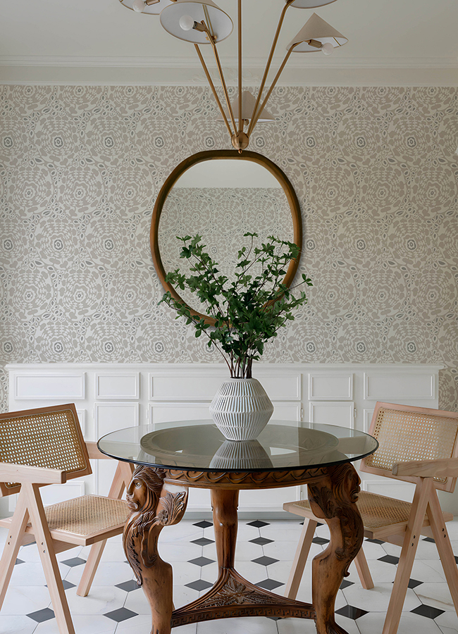 4122-27038 - Divine Grey Abstract Medallion Wallpaper - by A-Street Prints