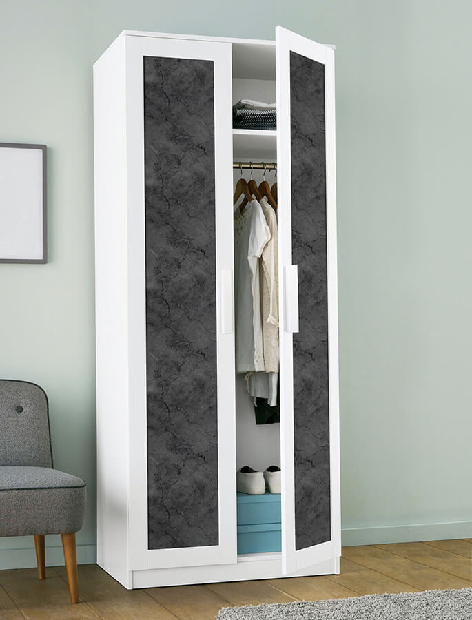 NUS4984 - Black Hayden Peel and Stick Wallpaper - by NuWallpaper