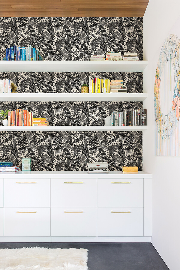 MS6136 - Pindo Wood Cut Palm Peel and Stick Wallpaper - by InHome