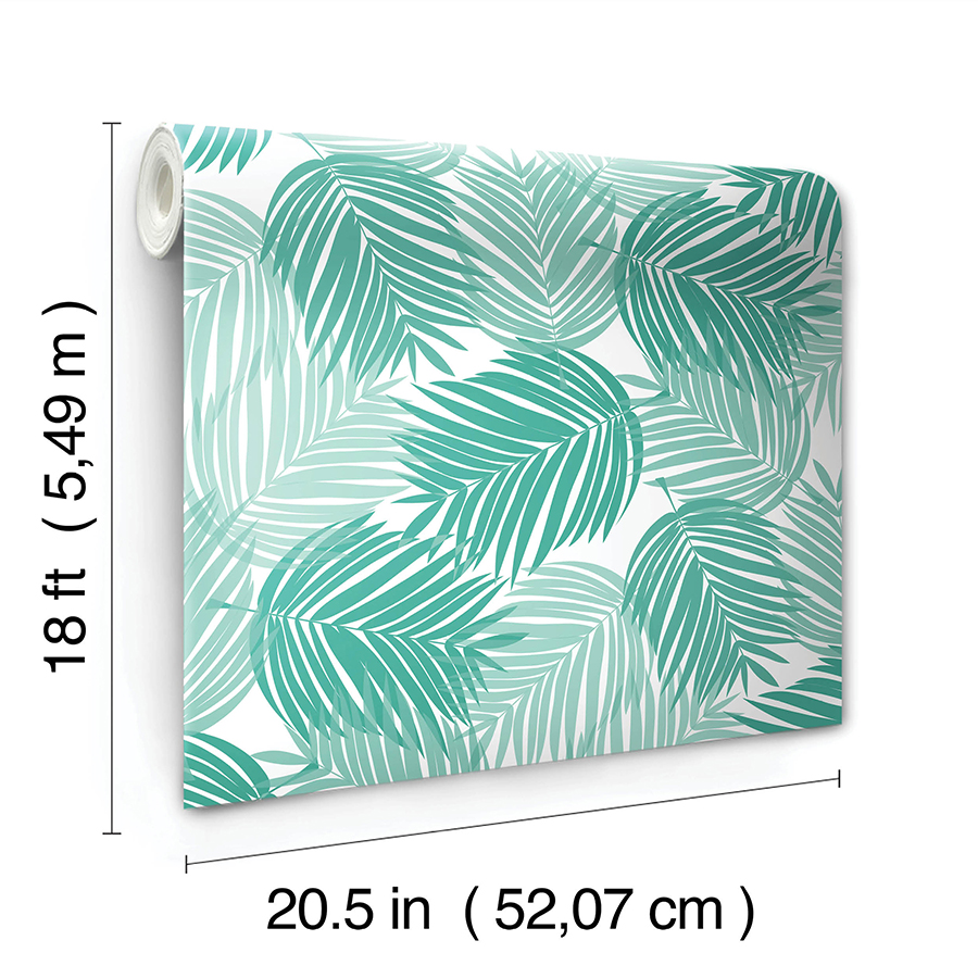 PP4697 - Palm Leaf Stay Palm Leaf Peel and Stick Wallpaper - by Packed ...