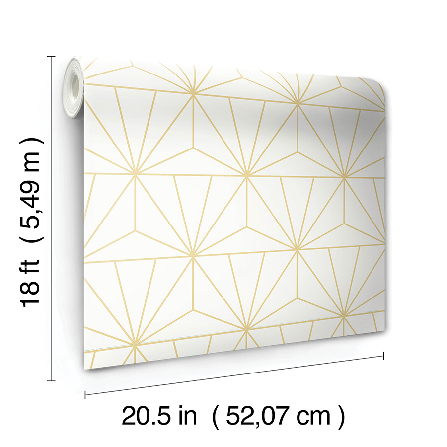 PP4703 - Geometric Gold Standard Geometric Peel and Stick Wallpaper ...