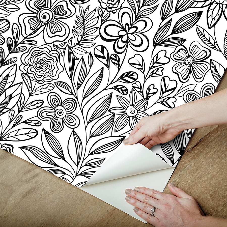 PP4709 - Garden Simply Stated Florals Flower Peel and Stick Wallpaper ...