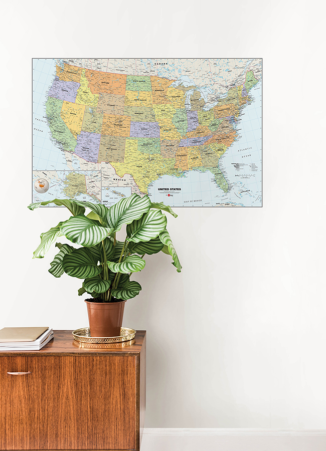 WP4430 - US & World Map Bundle Wall Decals - by WallPops