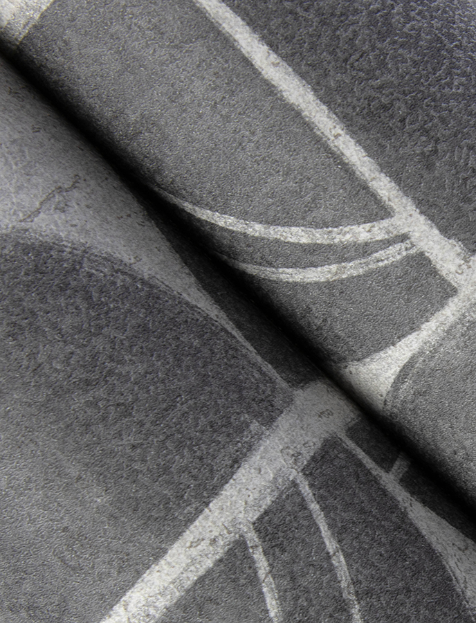 4141-27110 - Baxter Charcoal Semicircle Mosaic Wallpaper - by A-Street ...