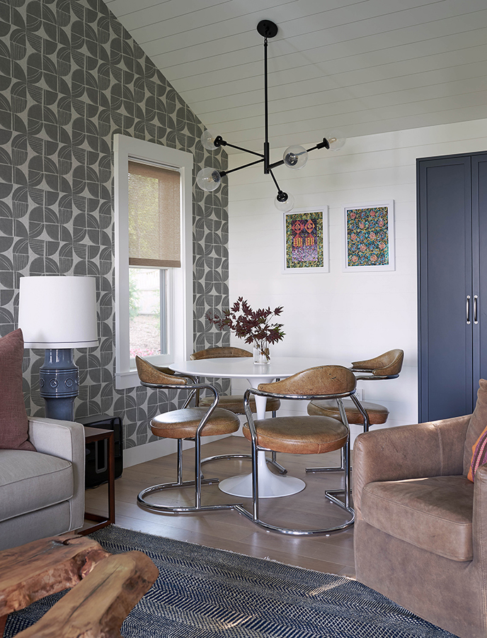 4141-27110 - Baxter Charcoal Semicircle Mosaic Wallpaper - by A-Street ...