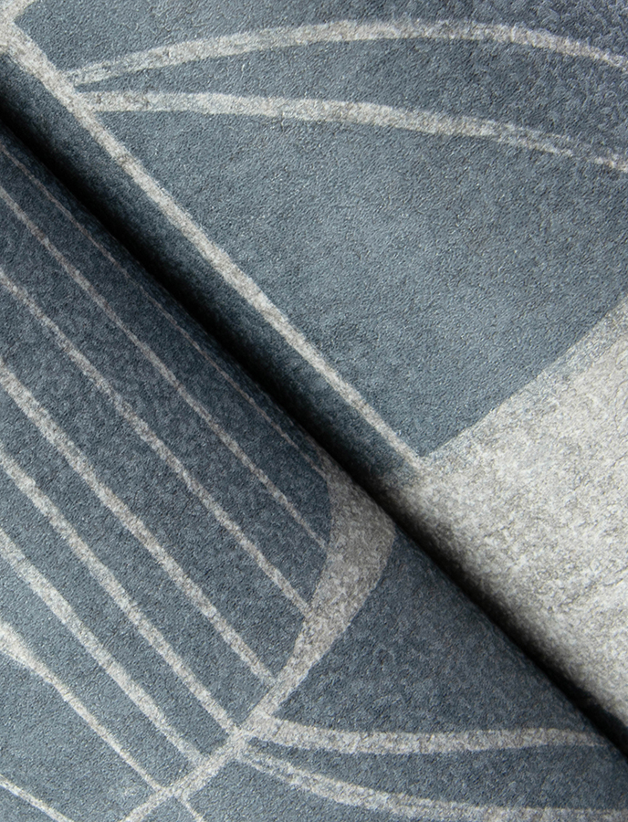 4141-27112 - Baxter Denim Semicircle Mosaic Wallpaper - by A-Street Prints