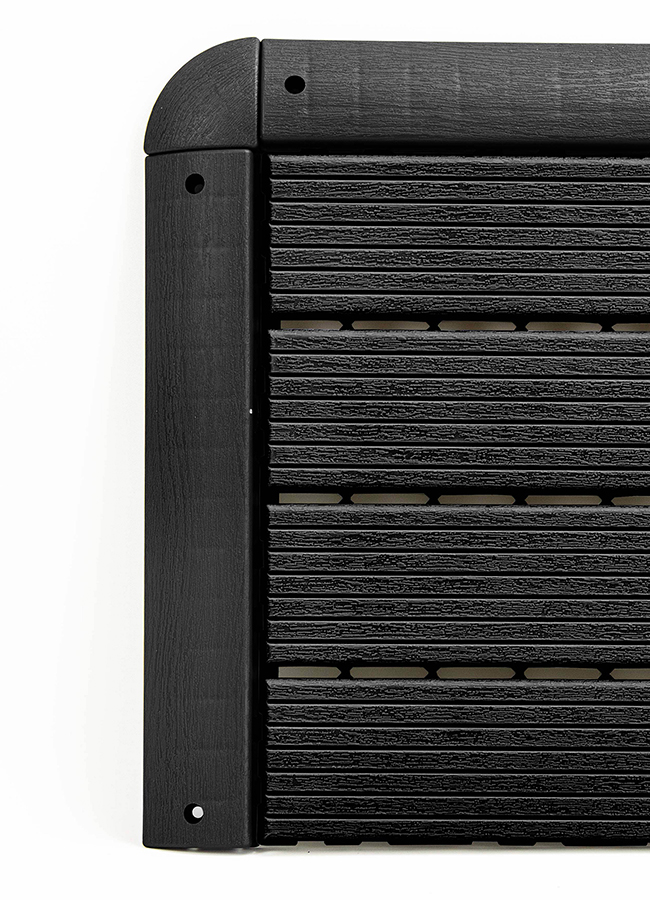 FPD6186 - Edge Strip Dark Grey Interlocking Deck Tiles - by FloorPops