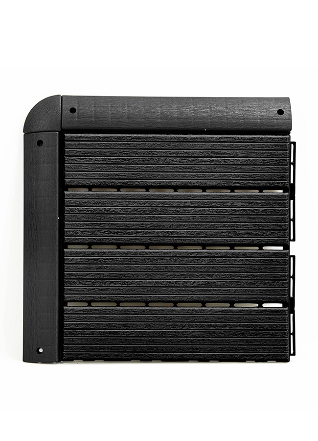 FPD6186 - Edge Strip Dark Grey Interlocking Deck Tiles - by FloorPops