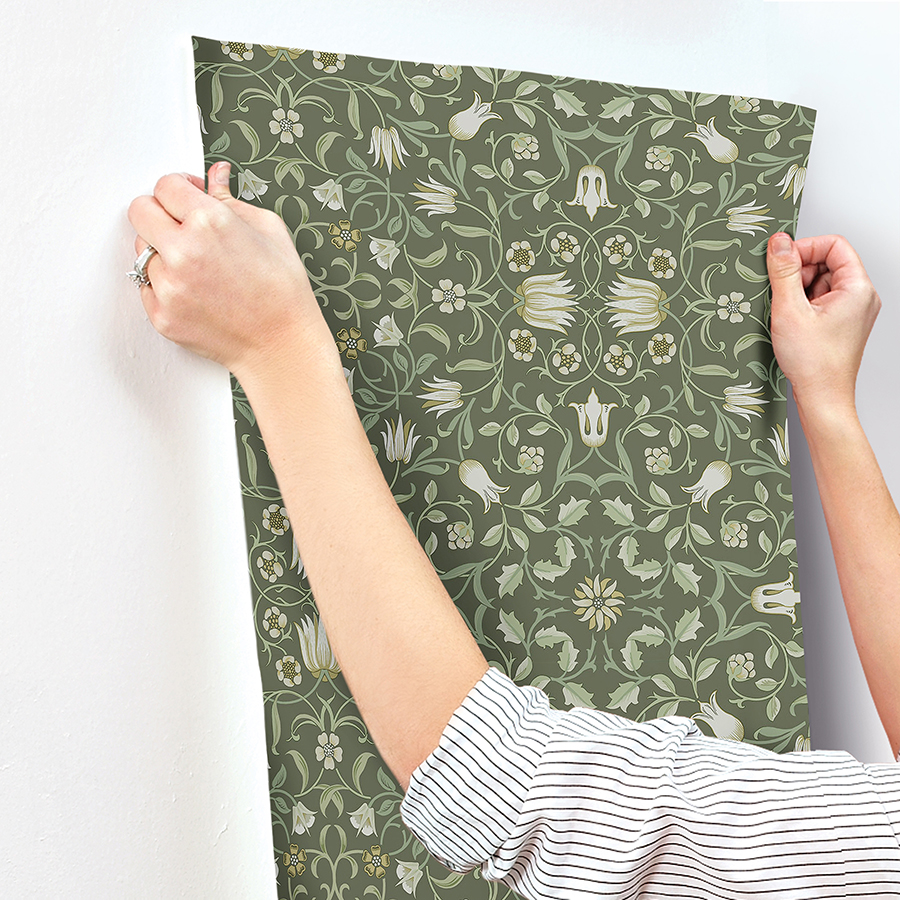 4153-82008 - No 1 Holland Park Green Floral Wallpaper - by A-Street Prints 4153-82008 - No 1 Holland Park Green Floral Wallpaper - by A-Street Prints