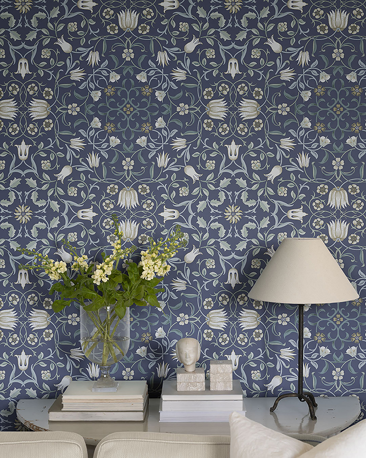 4153-82009 - No 1 Holland Park Blue Floral Wallpaper - by A-Street Prints 4153-82009 - No 1 Holland Park Blue Floral Wallpaper - by A-Street Prints