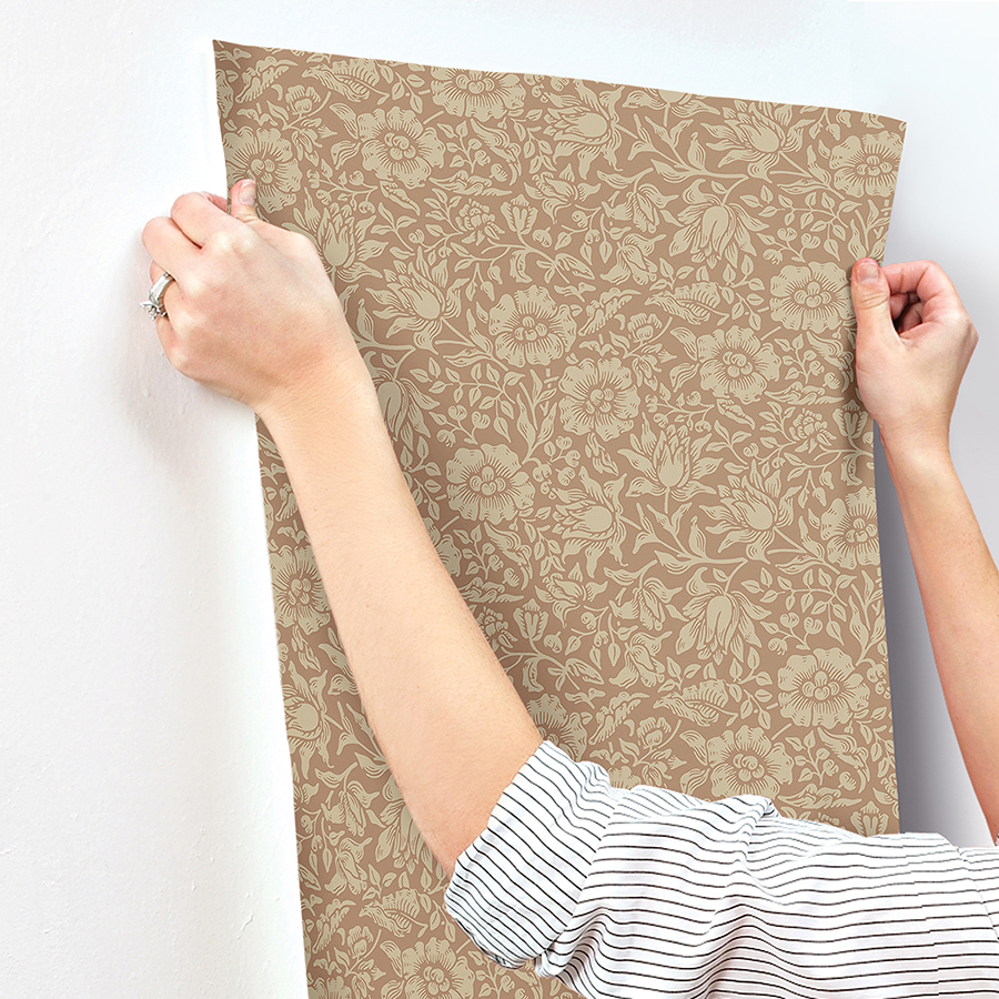 4153-82040 - Mallow Rose Floral Vine Wallpaper - by A-Street Prints 4153-82040 - Mallow Rose Floral Vine Wallpaper - by A-Street Prints