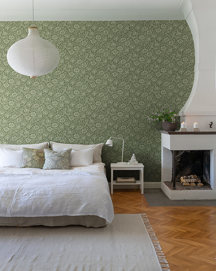 4153-82042 - Mallow Dark Green Floral Vine Wallpaper - by A-Street Prints 4153-82042 - Mallow Dark Green Floral Vine Wallpaper - by A-Street Prints