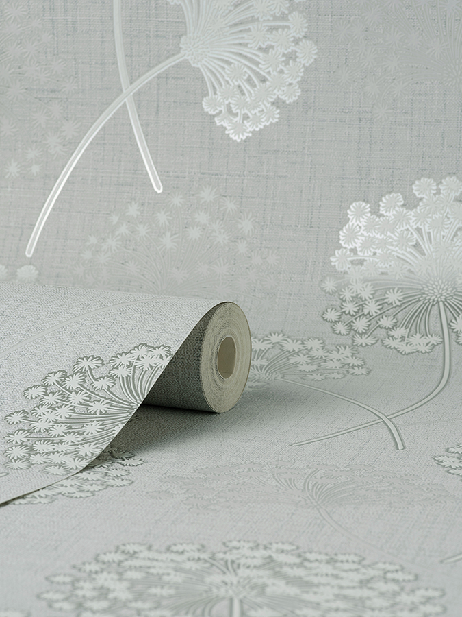 Fd43284 Grace Grey Floral Wallpaper By Fine Décor