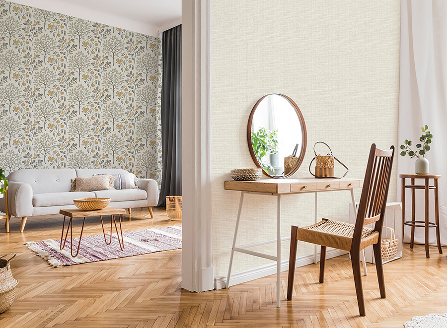 M1760 - Rowan Natural Autumn Trees Wallpaper - by Fine Décor