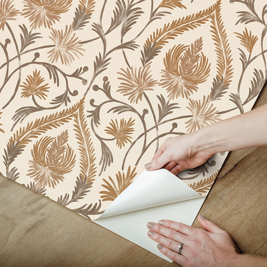 NUS6191 - Isle brown Peel and Stick Wallpaper - by NuWallpaper