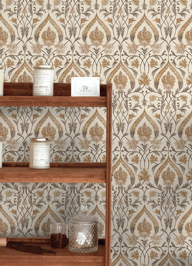 NUS6191 - Isle brown Peel and Stick Wallpaper - by NuWallpaper