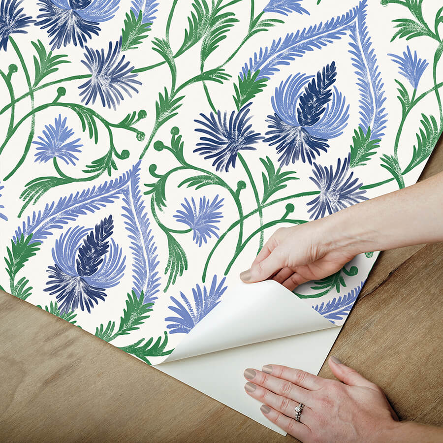 NUS6192 - Isle Blue Peel and Stick Wallpaper - by NuWallpaper