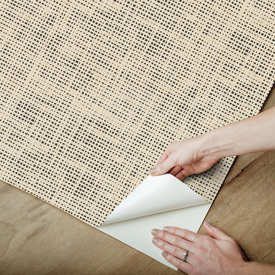 NUS6199 - Nolan Black Peel and Stick Wallpaper - by NuWallpaper