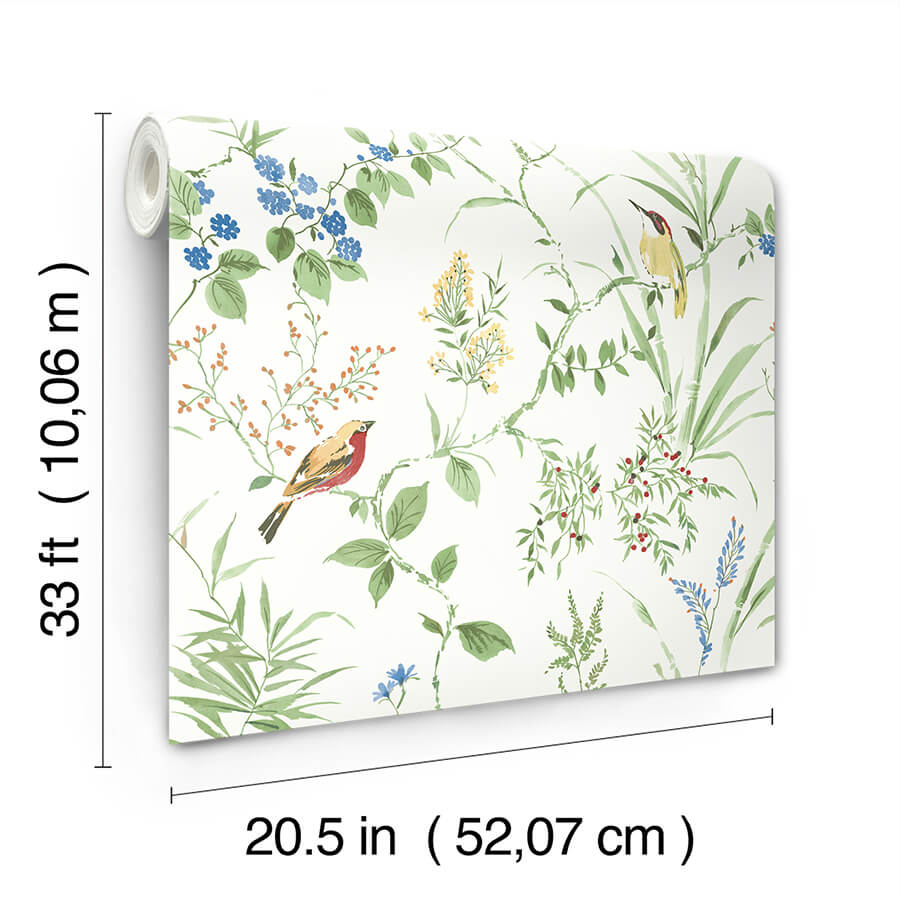 York Wallcoverings. 4134-24173 - Imperial Garden Green Botanical ...