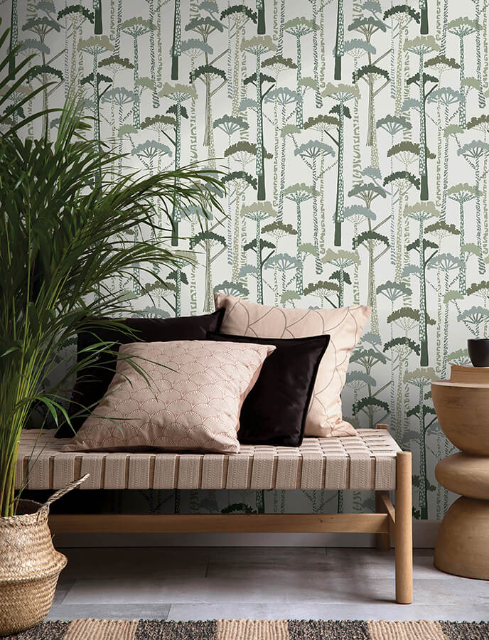 4146-27205 - Unify Green Forest Wallpaper - by A-Street Prints