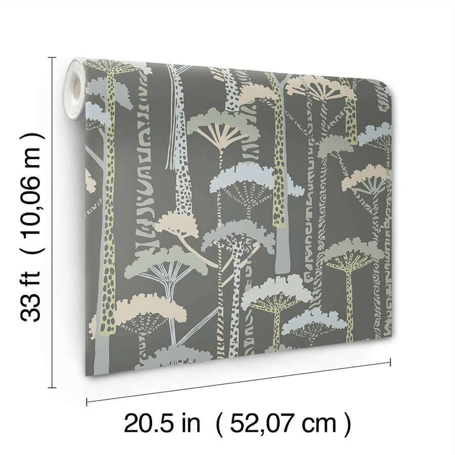 4146-27206 - Unify Aqua Forest Wallpaper - by A-Street Prints