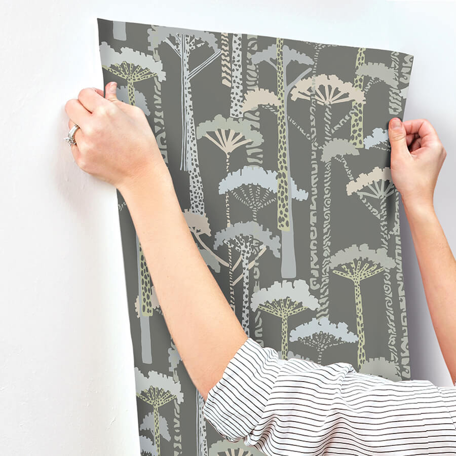 4146-27206 - Unify Aqua Forest Wallpaper - by A-Street Prints