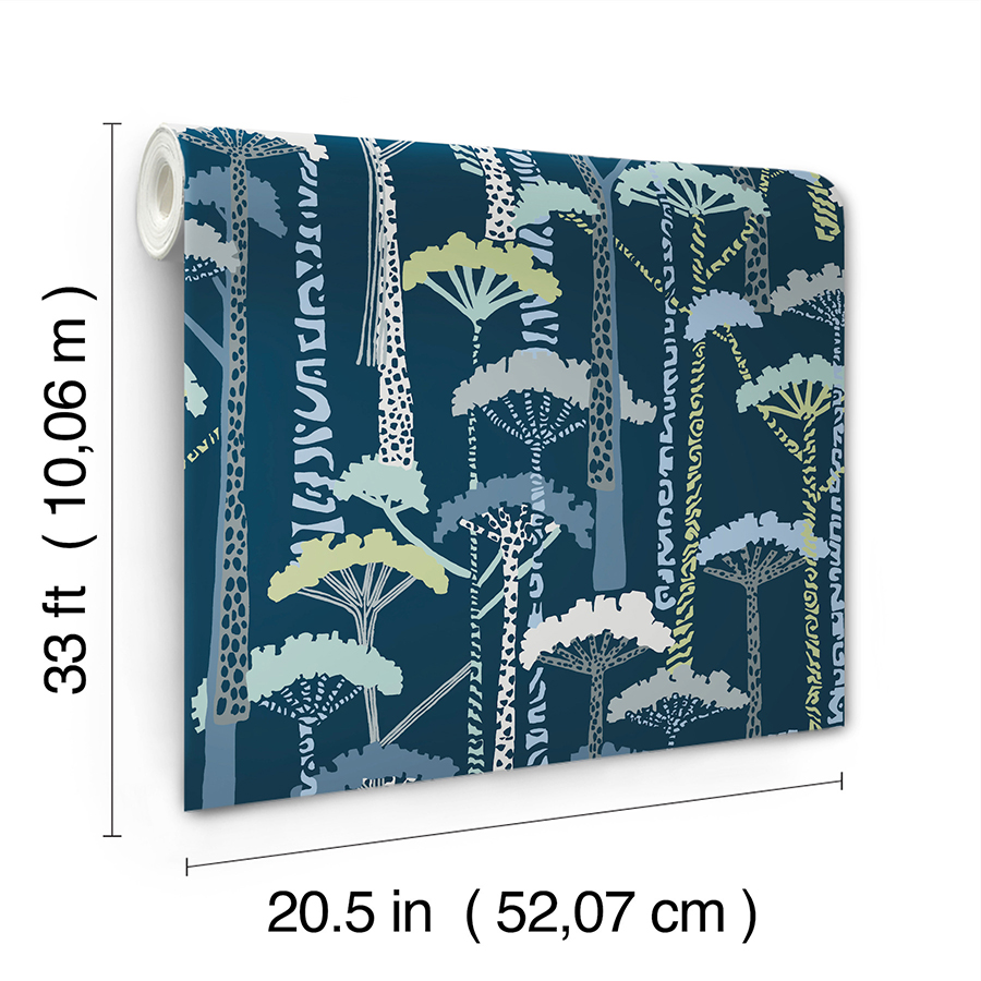 4146-27208 - Unify Indigo Forest Wallpaper - by A-Street Prints