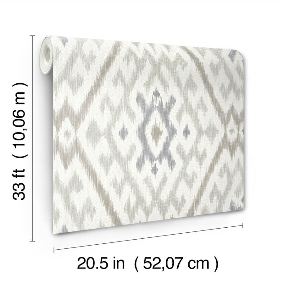 4146-27239 - Solola Stone Ikat Wallpaper - by A-Street Prints