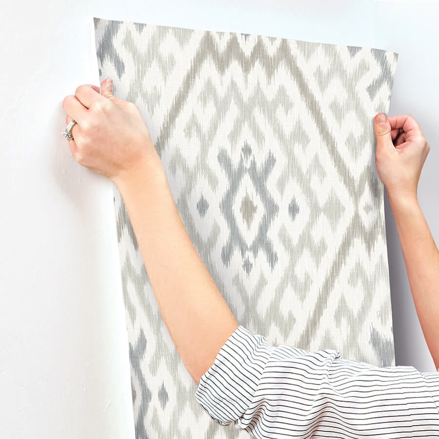 4146-27239 - Solola Stone Ikat Wallpaper - by A-Street Prints