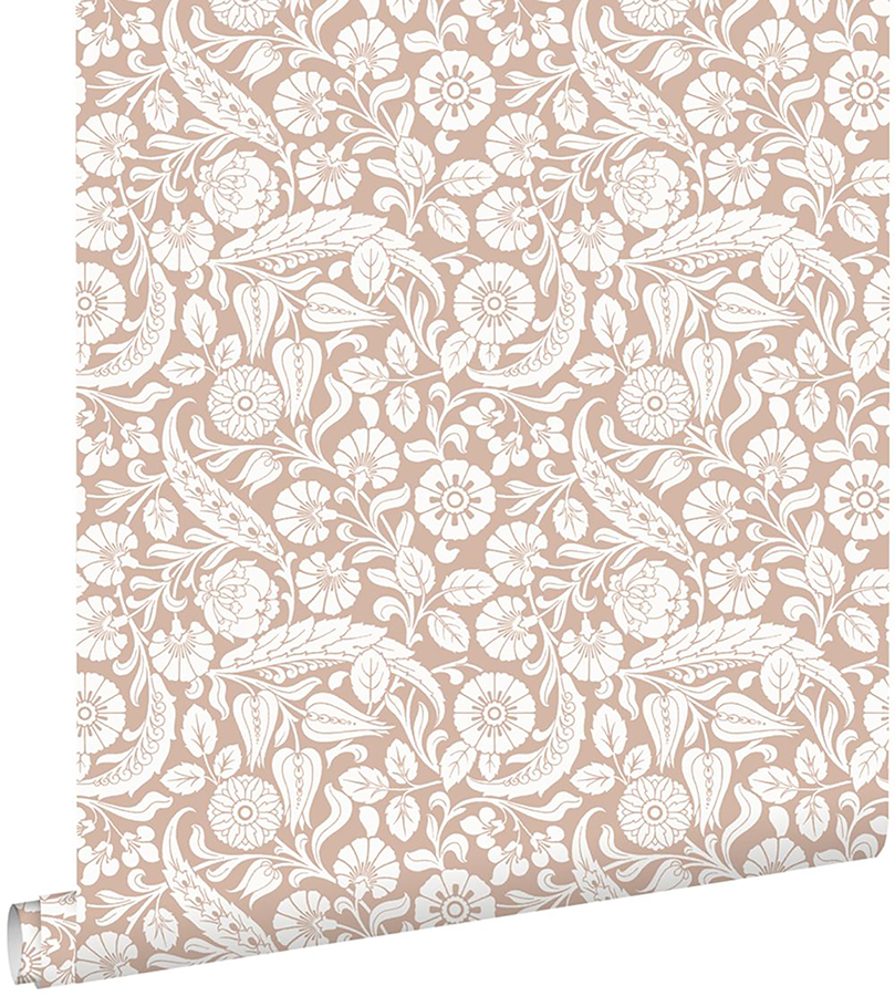 DD139330 - Cordelia Pink Baroque Blooms Wallpaper - by ESTA Home
