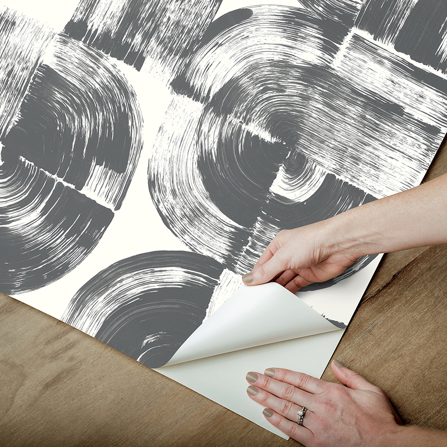 NUS6215 - Elias Black Peel and Stick Wallpaper - by NuWallpaper