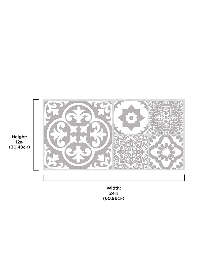 FP6165 - Valencia Grey Peel and Stick Floor Tiles - by FloorPops