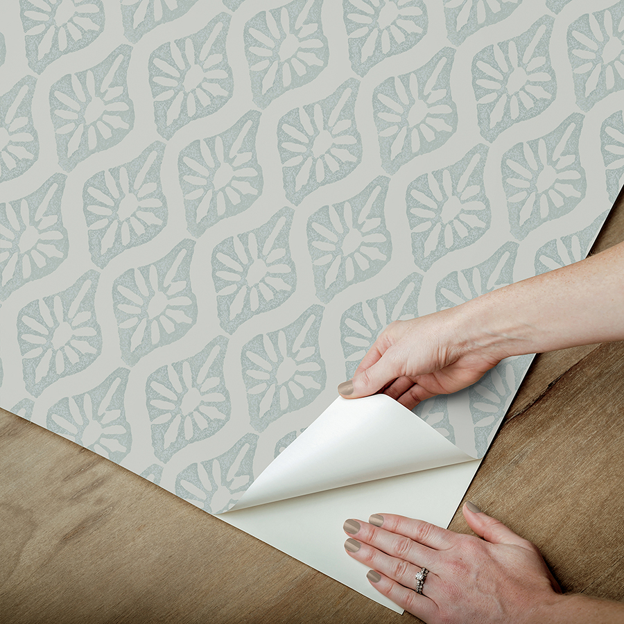 CJS6331 - Nova Mist Blue Peel and Stick Wallpaper - by Chris Loves ...