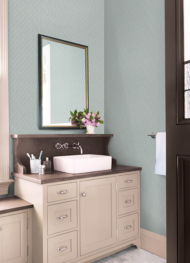 CJS6331 - Nova Mist Blue Peel and Stick Wallpaper - by Chris Loves ...