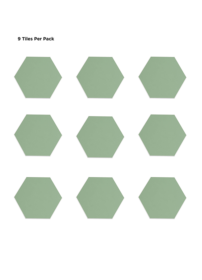 WPWT6246 - Hexagon Green Peel & Stick Luxury Wall Tiles - by WallPops