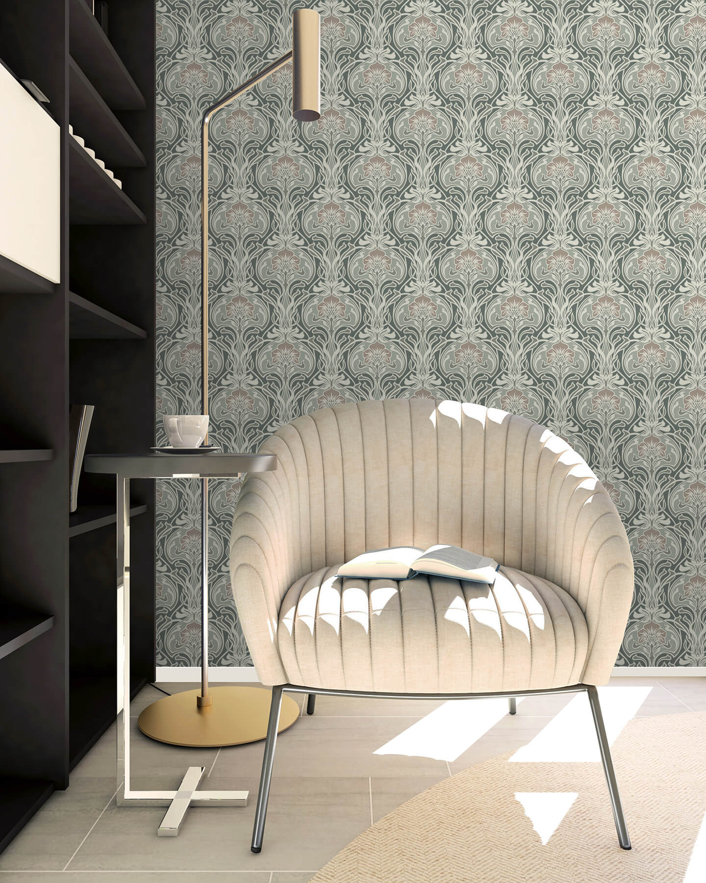 NUS6217 - Fallon Brown Peel and Stick Wallpaper - by NuWallpaper
