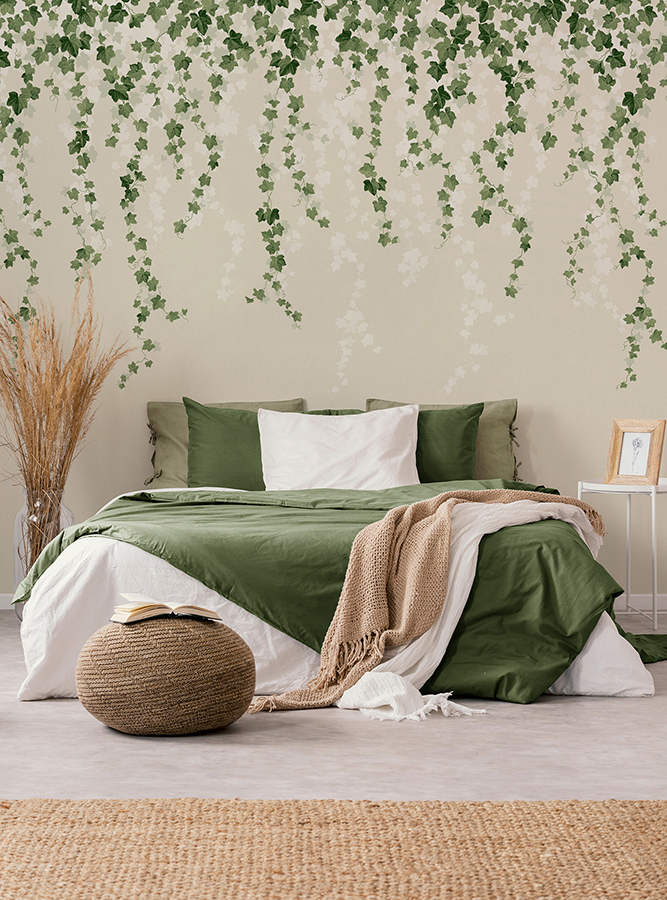 4164-50942 - Trailing Ivy Green Wall Mural - by Advantage