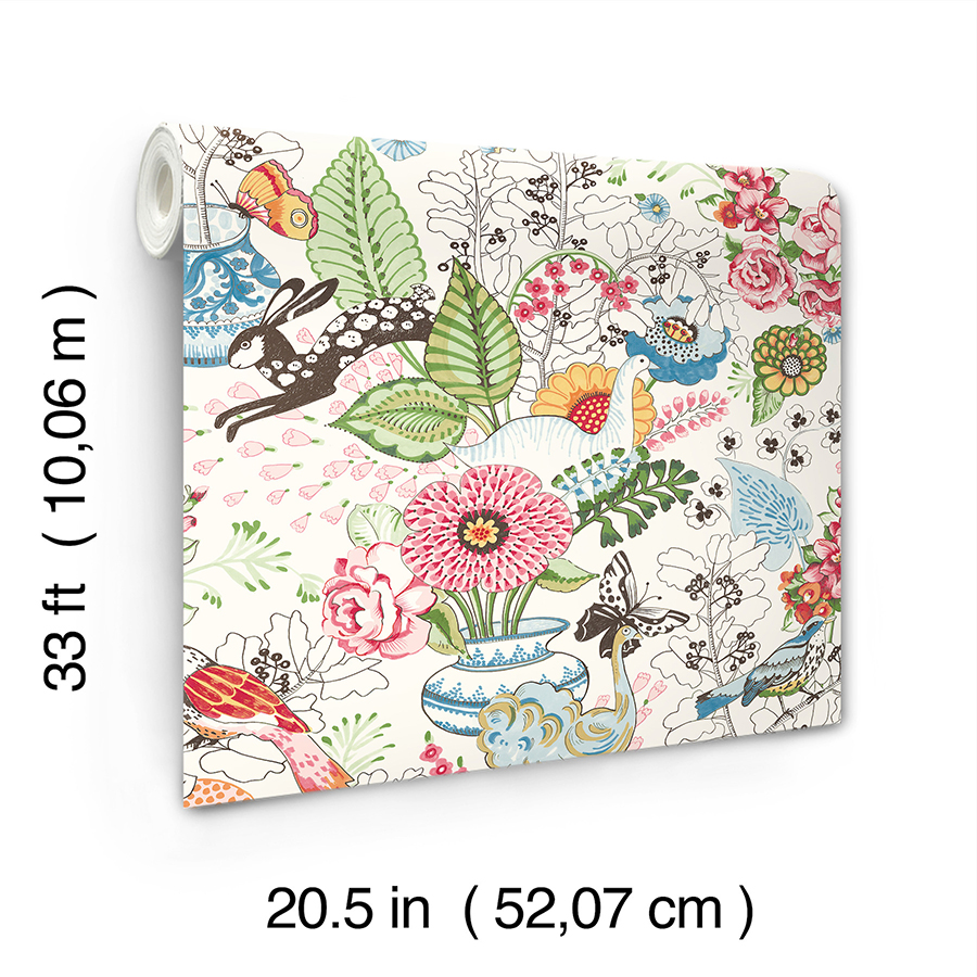 4135-12801 - Whimsy Multicolor Fauna Wallpaper - by A-Street Prints