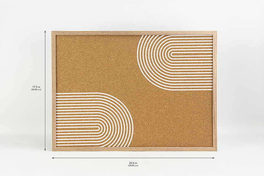 HB6277 - Modern Arches White Printed Cork Board - by WallPops