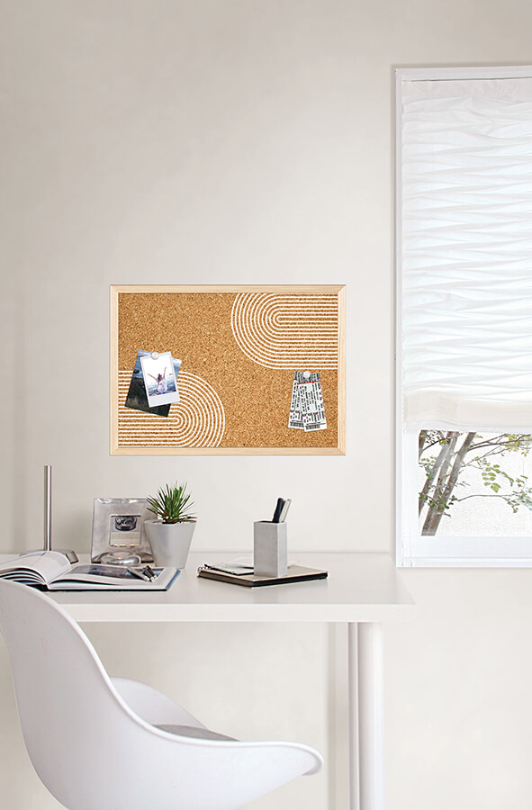 HB6277 - Modern Arches White Printed Cork Board - by WallPops
