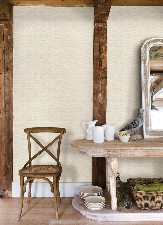 4142-72650 - Plaited Grass Cream Wallpaper - by Chesapeake