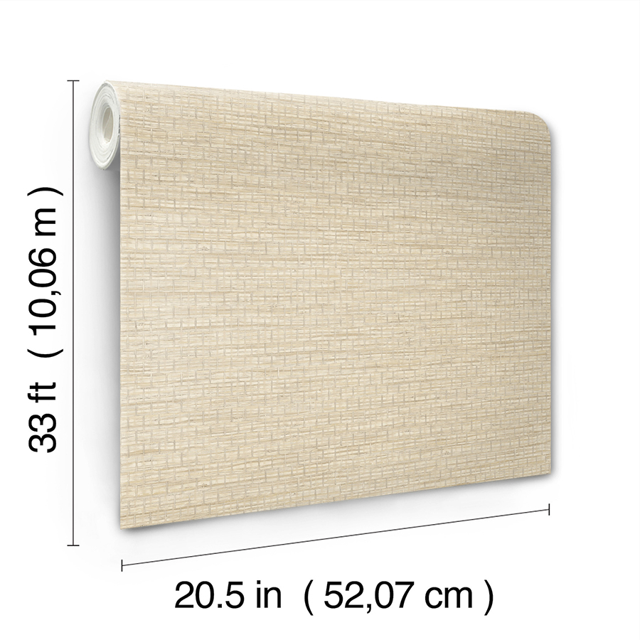 4142-72652 - Plaited Grass Wheat Wallpaper - by Chesapeake