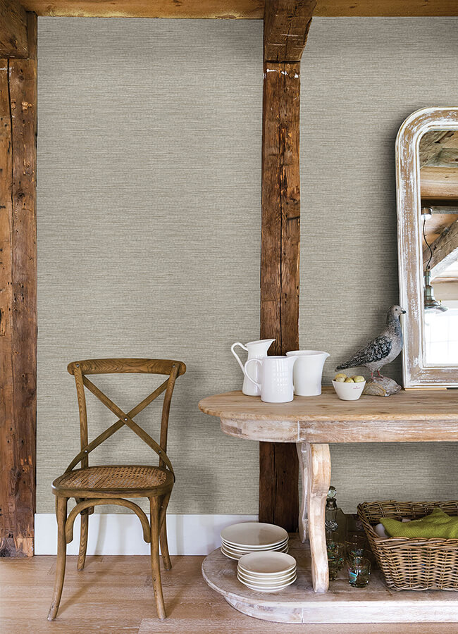 York Wallcoverings. 4142-72654 - Plaited Grass Grey Wallpaper - by ...