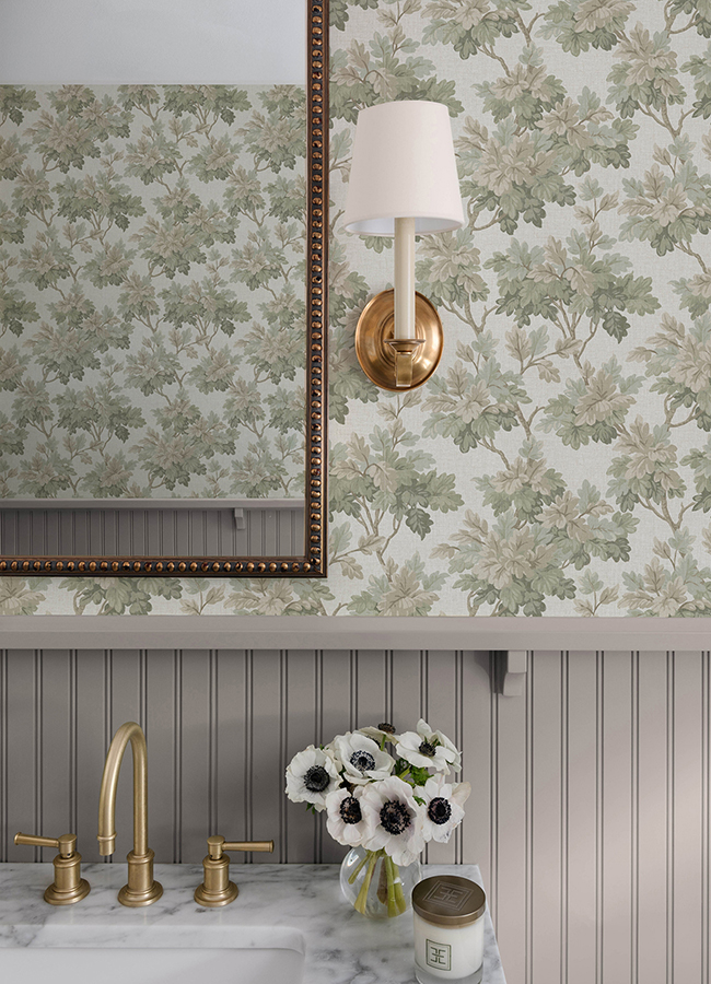 AST6355 - Oakcliff Sage Leaf Trail Wallpaper - by Erin Gates x A-Street ...
