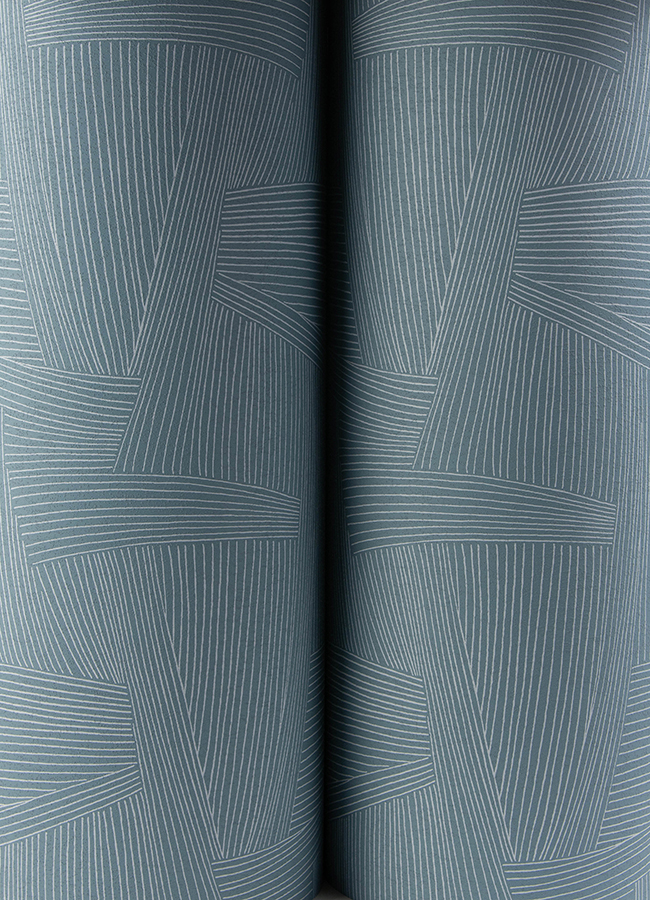 4155-27334 - Reid Sky Blue Woven Geometric Wallpaper - by A-Street Prints