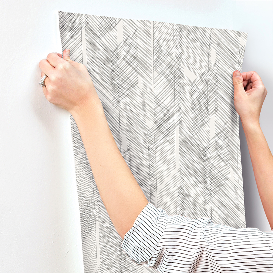 4155-27336 - Bryant Black Crosshatch Wallpaper - by A-Street Prints