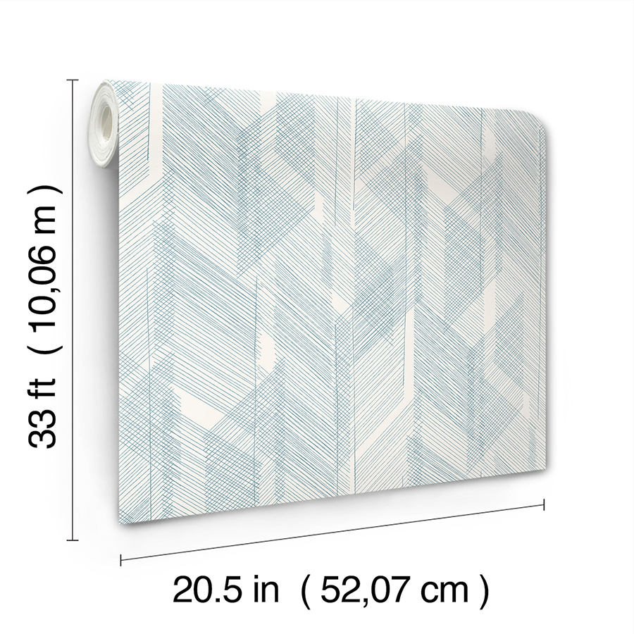 4155-27337 - Bryant Blue Crosshatch Wallpaper - by A-Street Prints