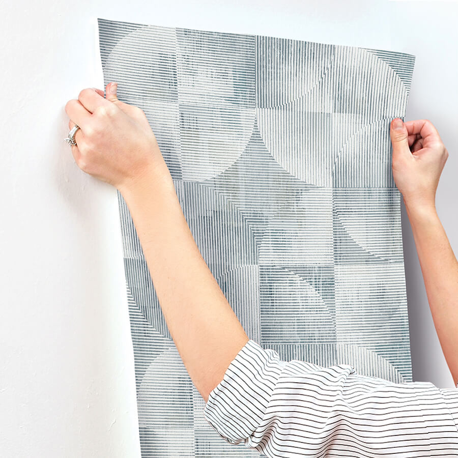 4155-27343 - Woodbine Slate Abstract Geometric Wallpaper - by A-Street ...